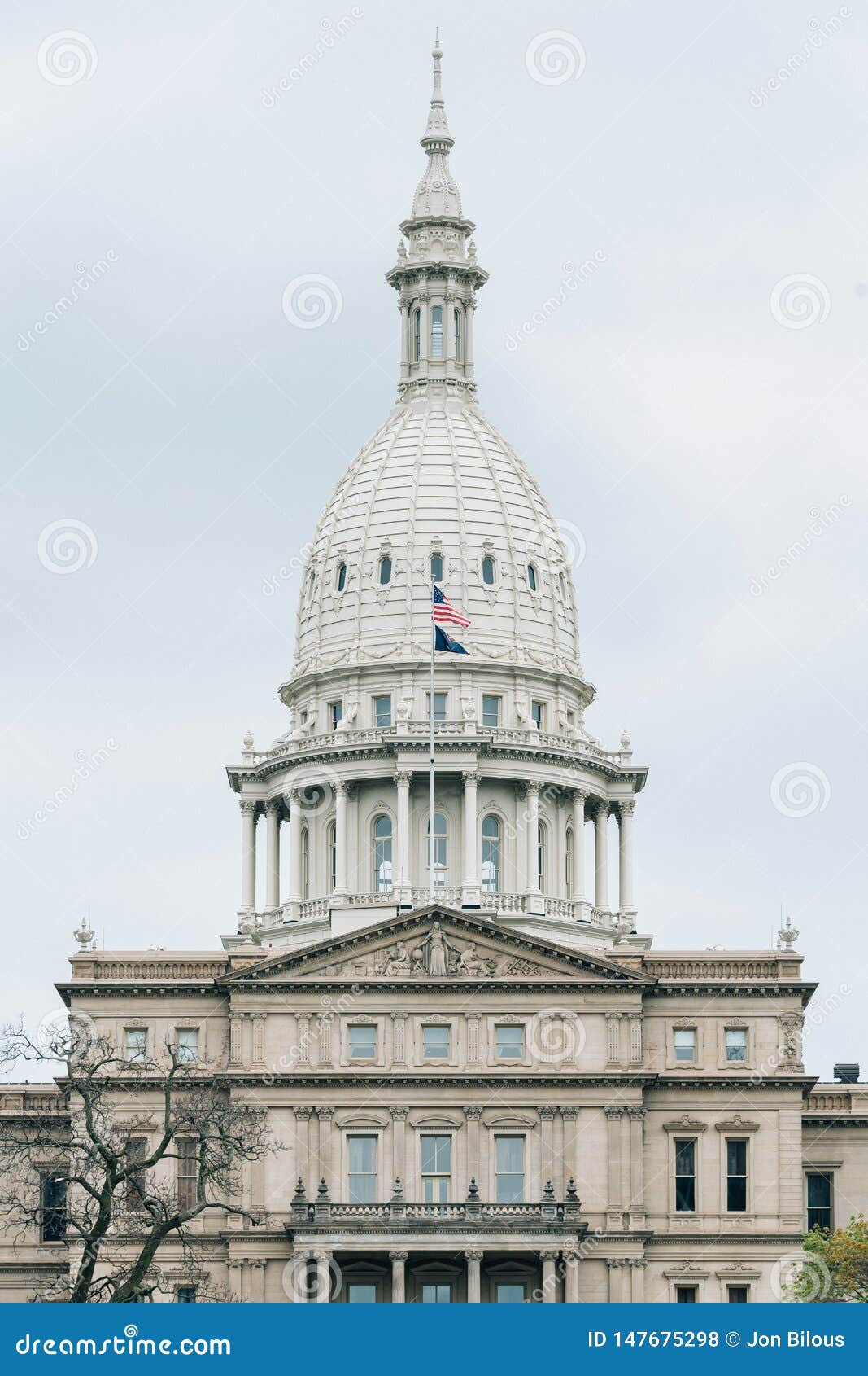 The Michigan Capitol Building, in Lansing, Michigan Stock Photo - Image ...