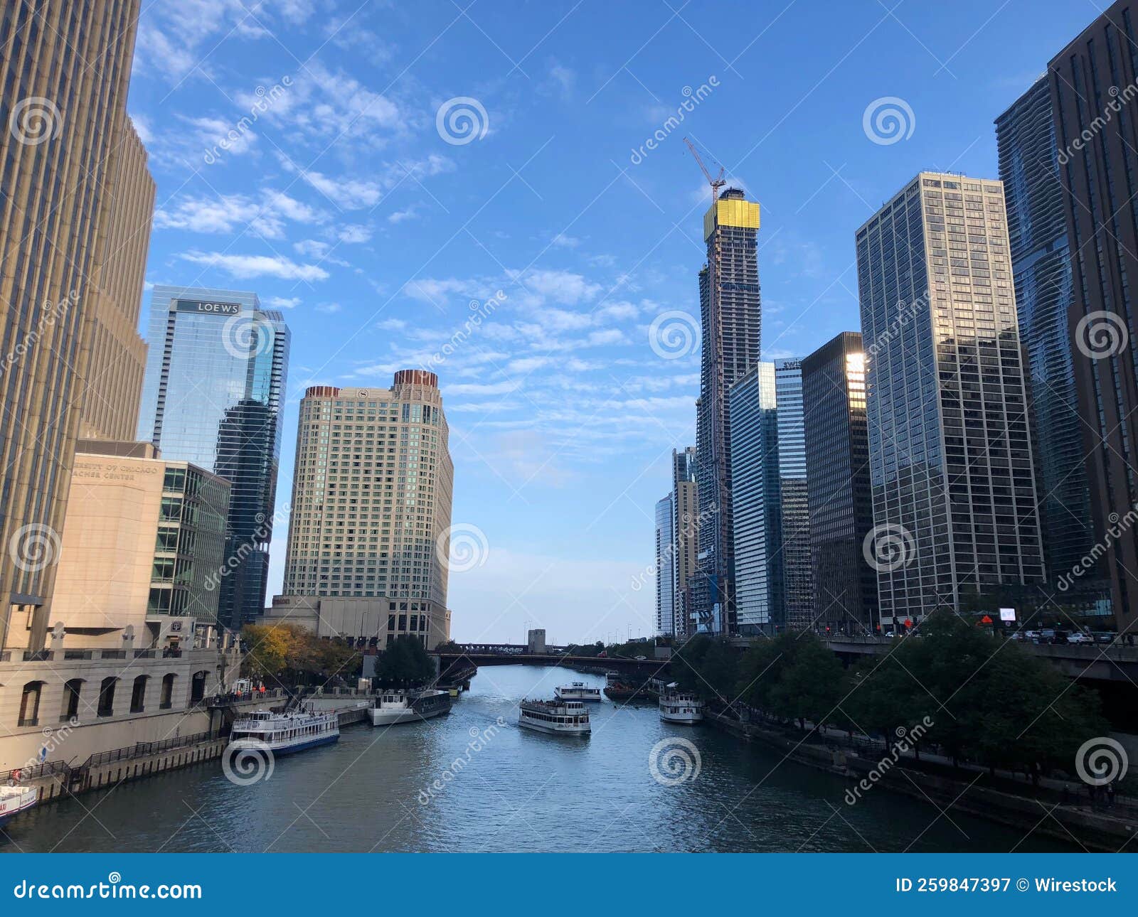 Michigan En El Centro De Chicago Fotografía editorial - Imagen de ...