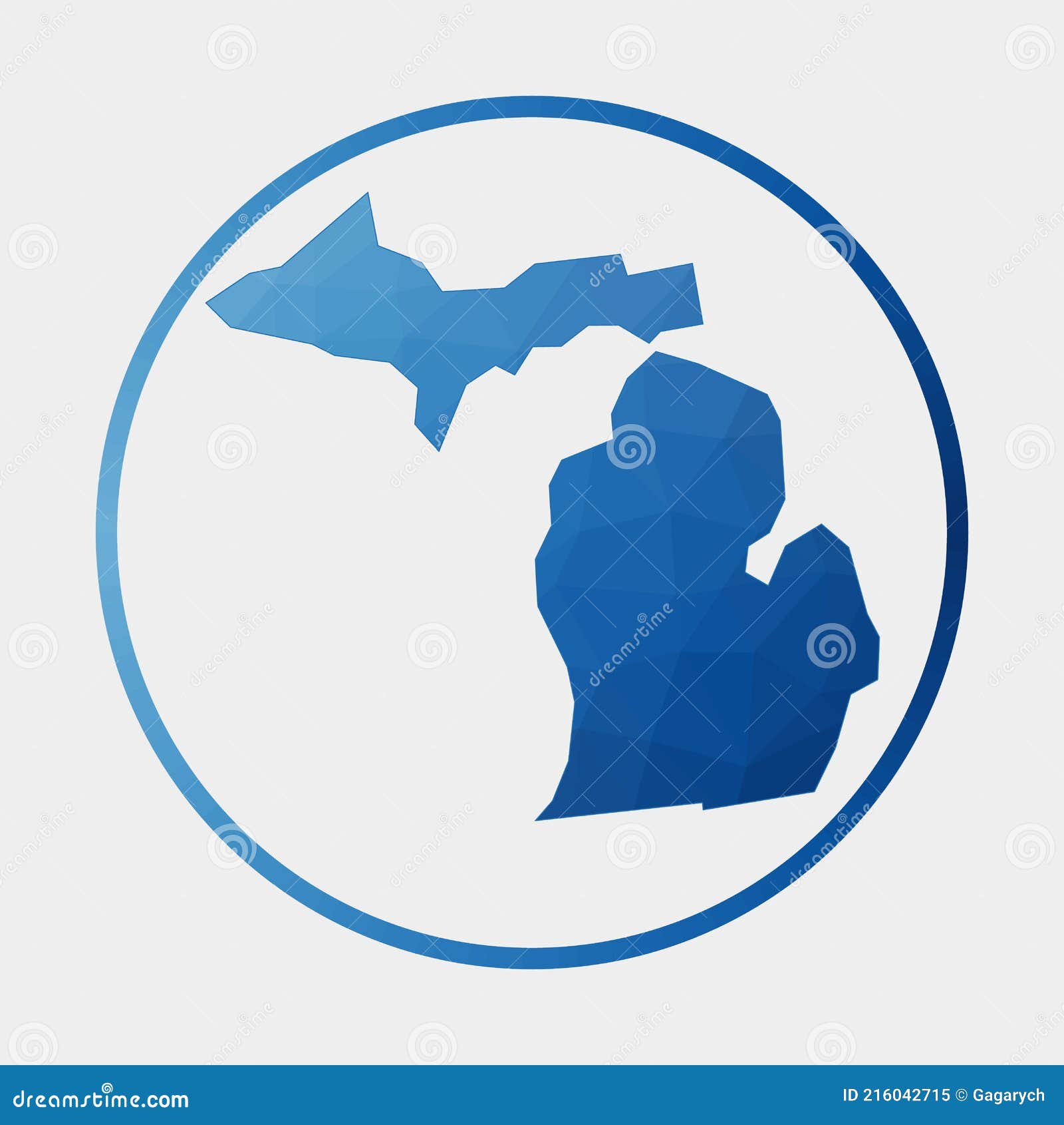 Michigan icon. stock vector. Illustration of america - 216042715