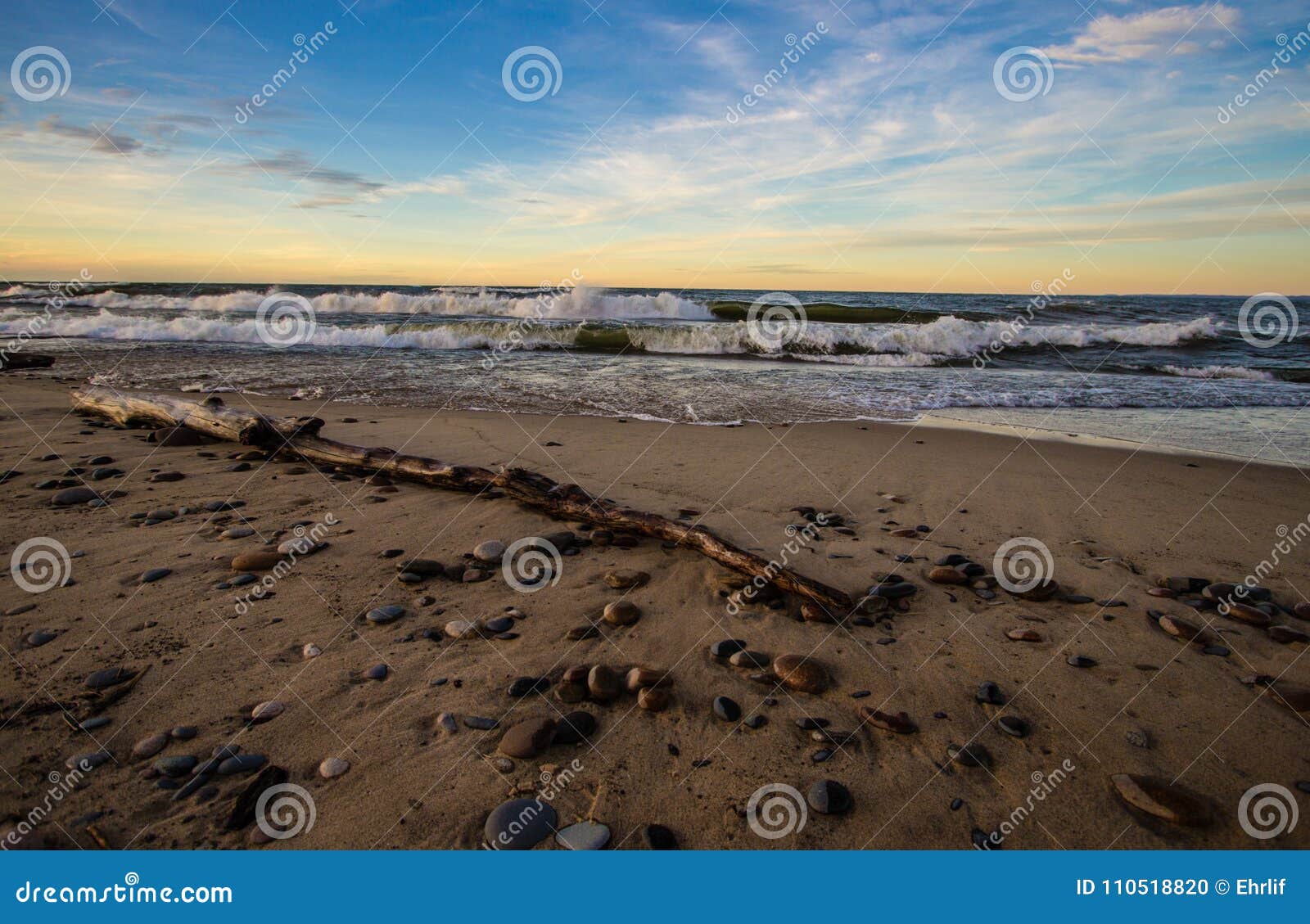Michigan Sandy Summer Beach Background Arkivfoto - Bild av kustlinje ...