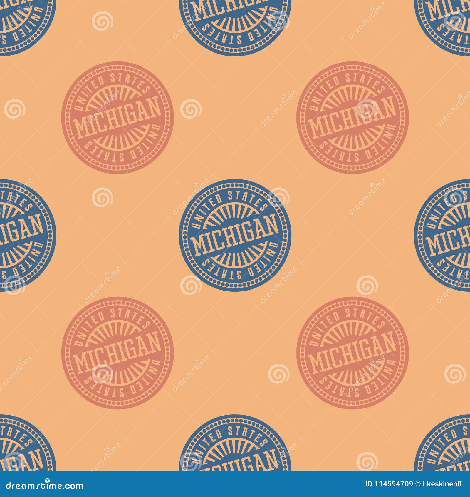 Michigan seamless pattern stock vector. Illustration of decor - 114594709