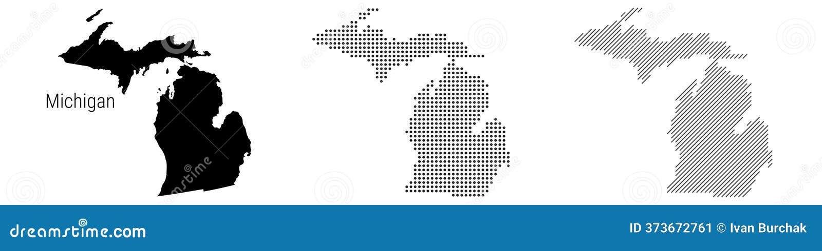 Michigan - Detailed Editable Political Map With Labeling. Cartoon ...