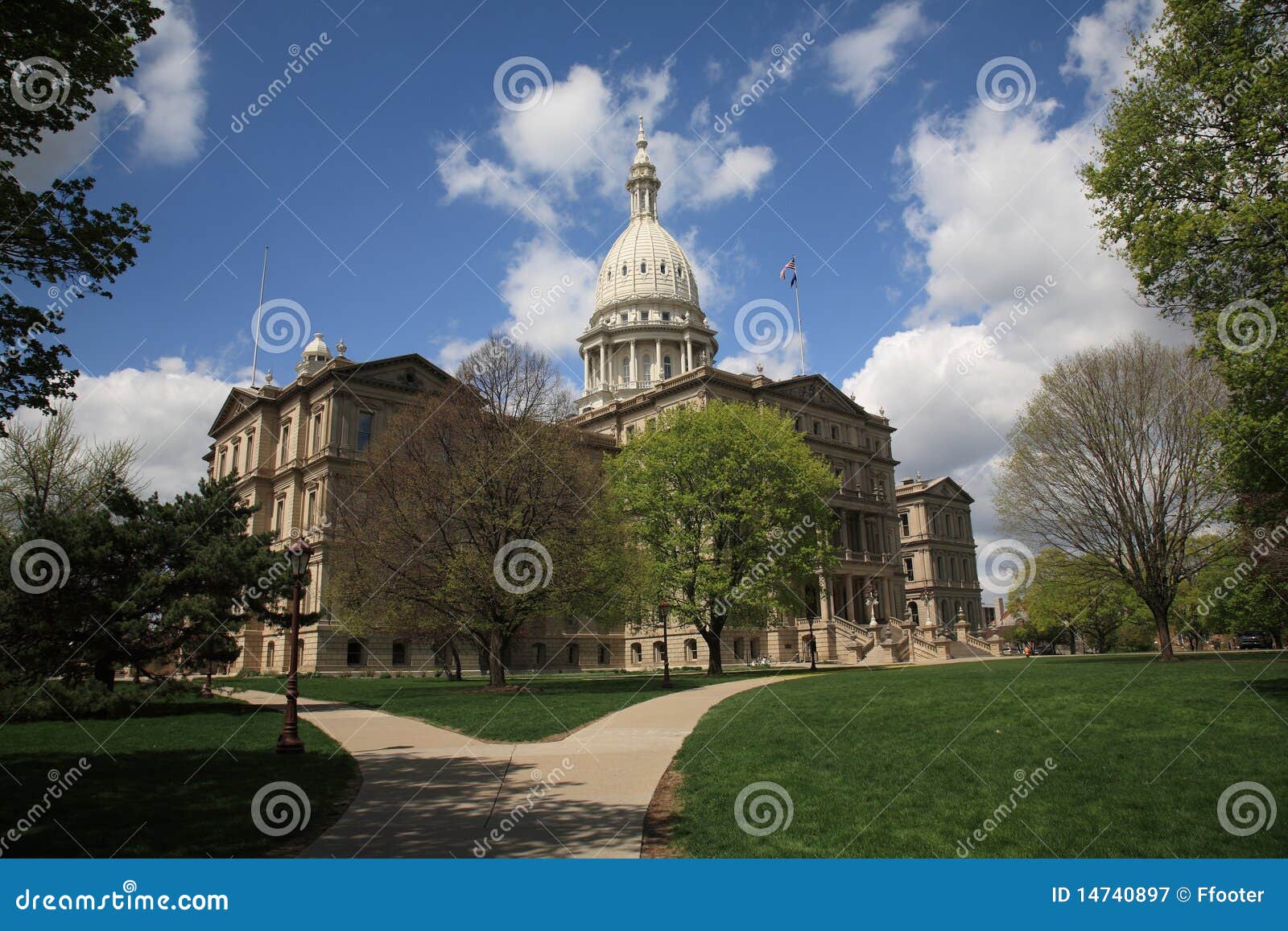 Michigan State Capitol Building Stock Image - Image of national ...