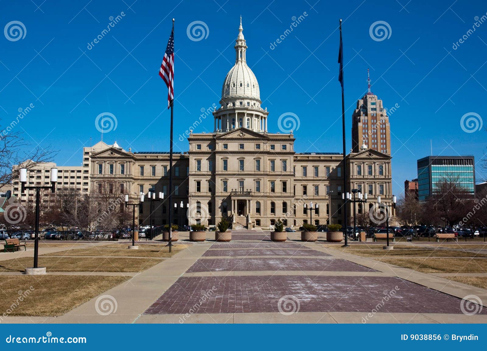 Michigan State Capitol Building Stock Photo - Image of architecture ...