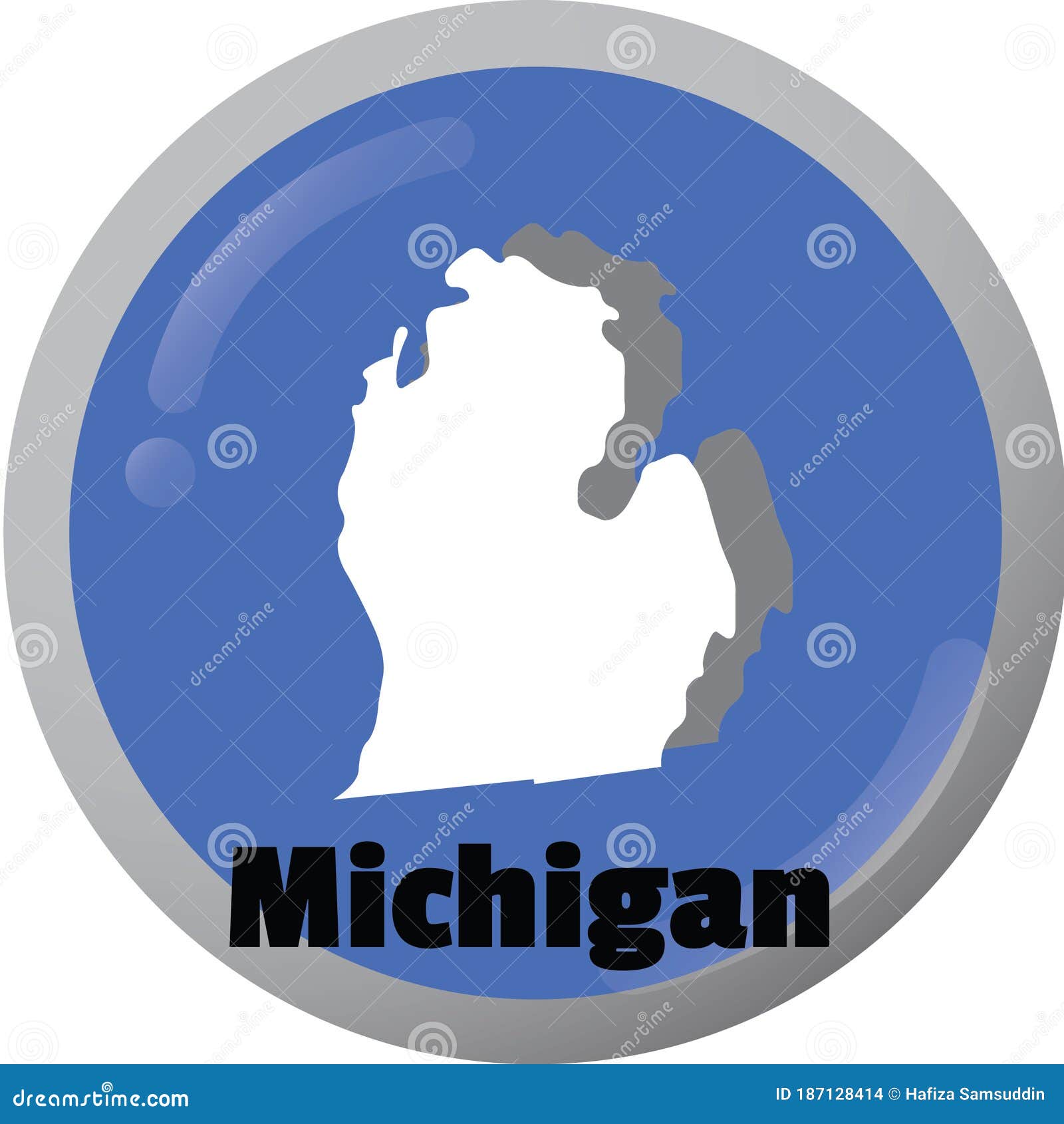 Michigan State Map. Vector Illustration Decorative Design Stock Vector ...