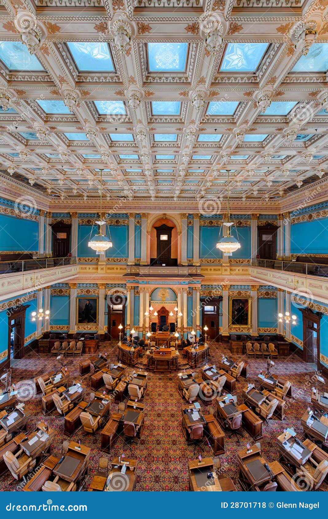 Michigan State Senate Chamber Editorial Stock Photo - Image of ornate ...