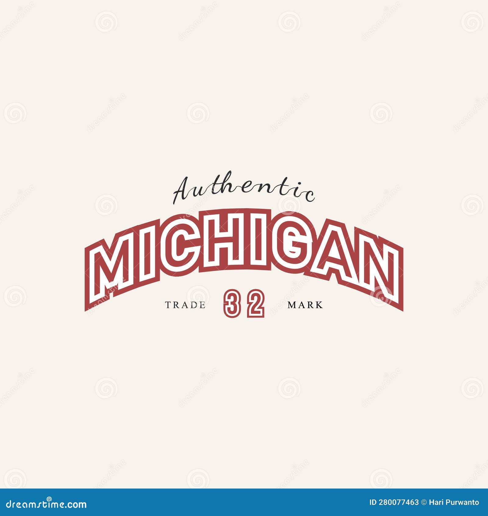 Michigan T Shirt Art Design Logo Vector Illustration Stock Vector ...