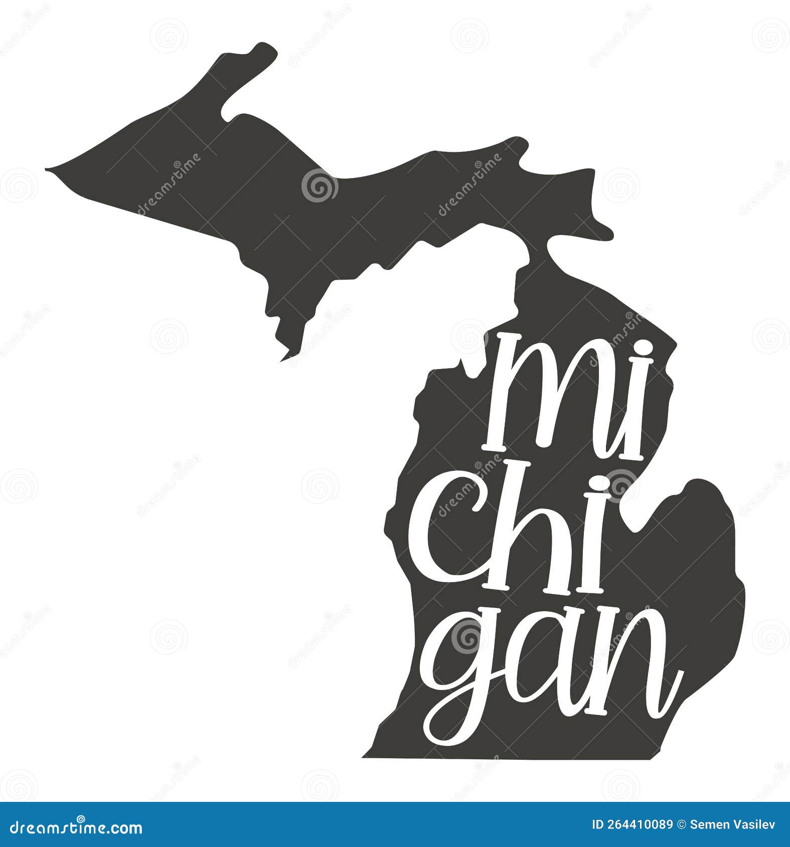 Michigan Vector Map. | CartoonDealer.com #98176811