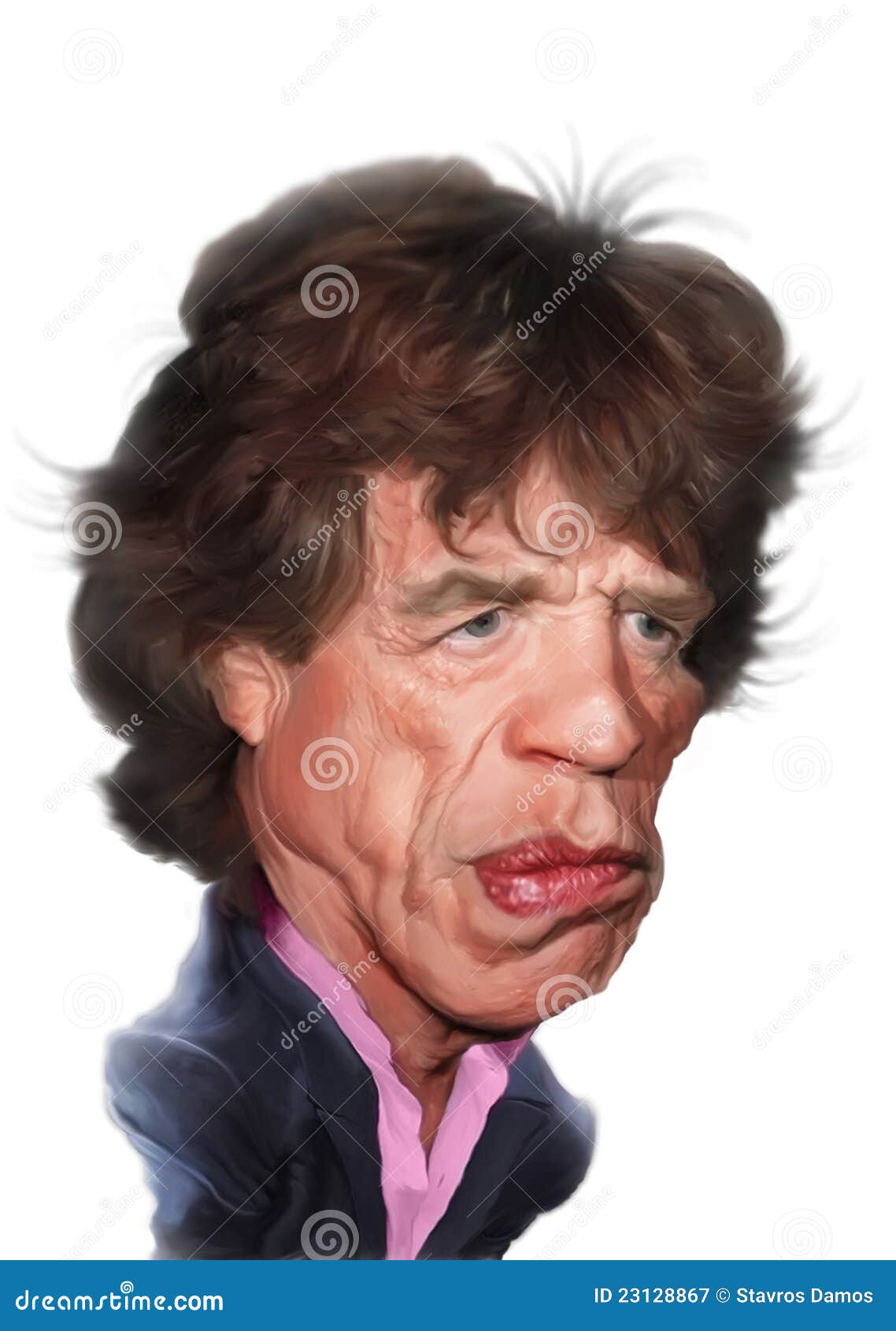Jagger Pop Art Portrait Vector | CartoonDealer.com #82572421