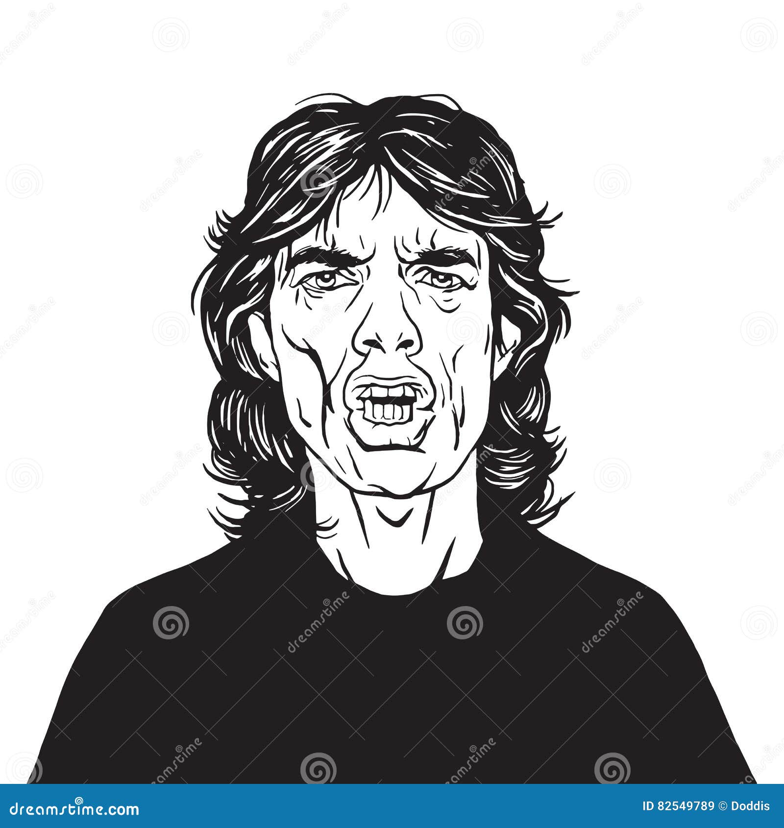 Jagger Vector Portrait Drawing | CartoonDealer.com #82549789