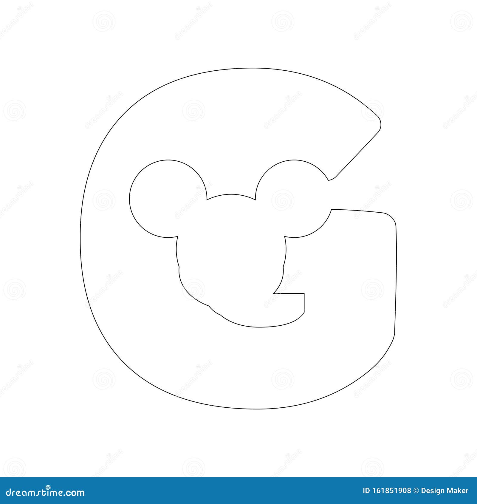 Mickey Alphabet Clipart Illustration Vector Icon | CartoonDealer.com ...