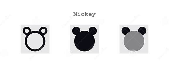Mickey icons set stock vector. Illustration of mascot - 270712687