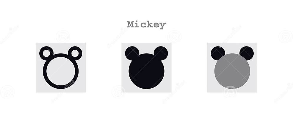 Mickey icons set stock vector. Illustration of mascot - 270712687