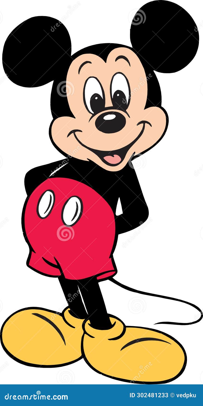 Mickey Mouse Disney Cartoon Character Happy Face Mickey Mouse Editorial