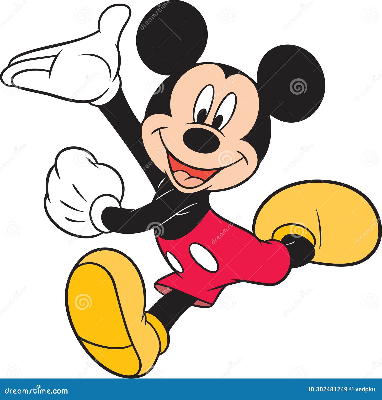 Mickey Mouse Disney Cartoon Character Happy Face Mickey Mouse Editorial