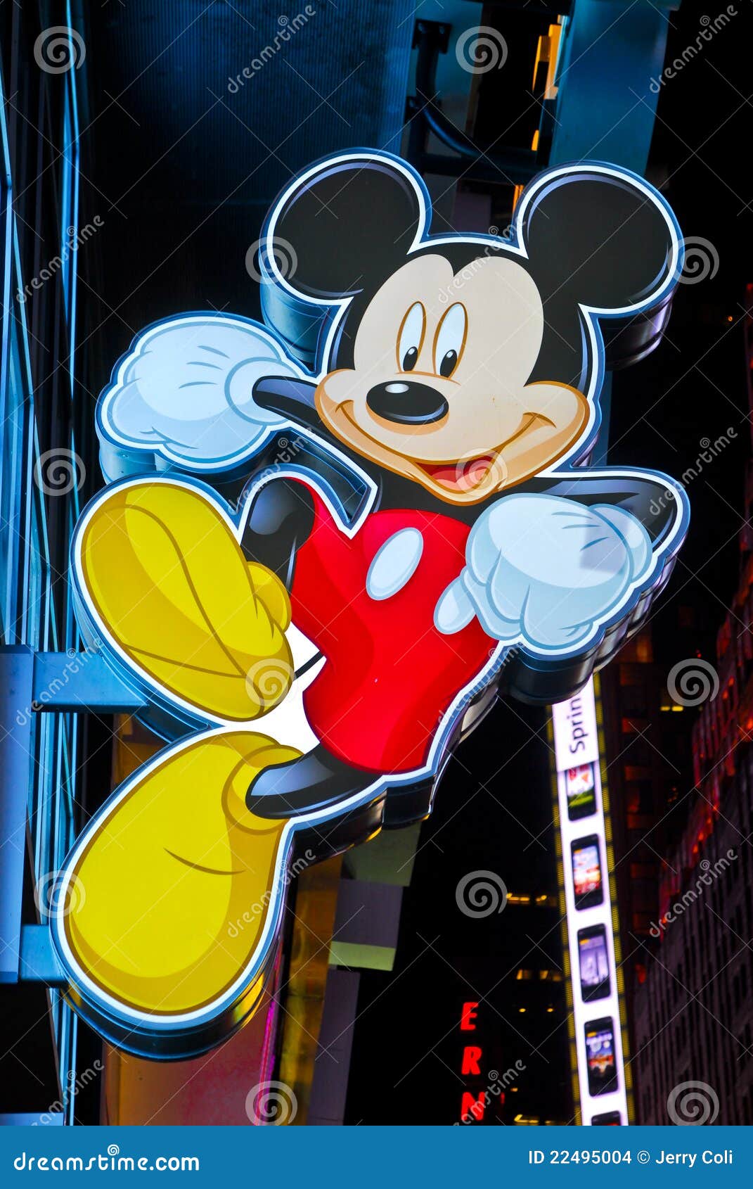 Mickey Mouse Sign at Times Square Disney Store Editorial Stock Image ...