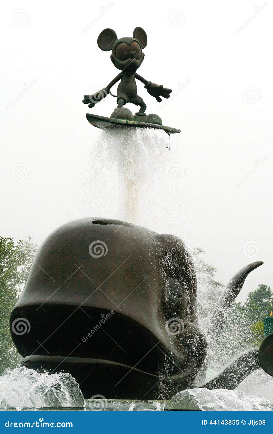 Mickey Mouse Surfing On A Whale Editorial Photo | CartoonDealer.com ...