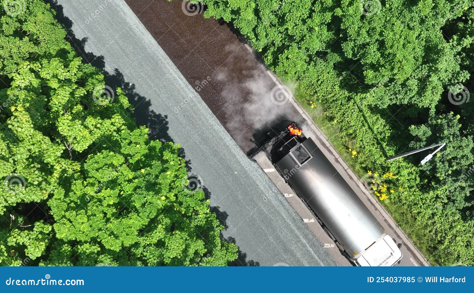 Micro Asphalt Road Resurfacing Process on an English Road Stock Video ...