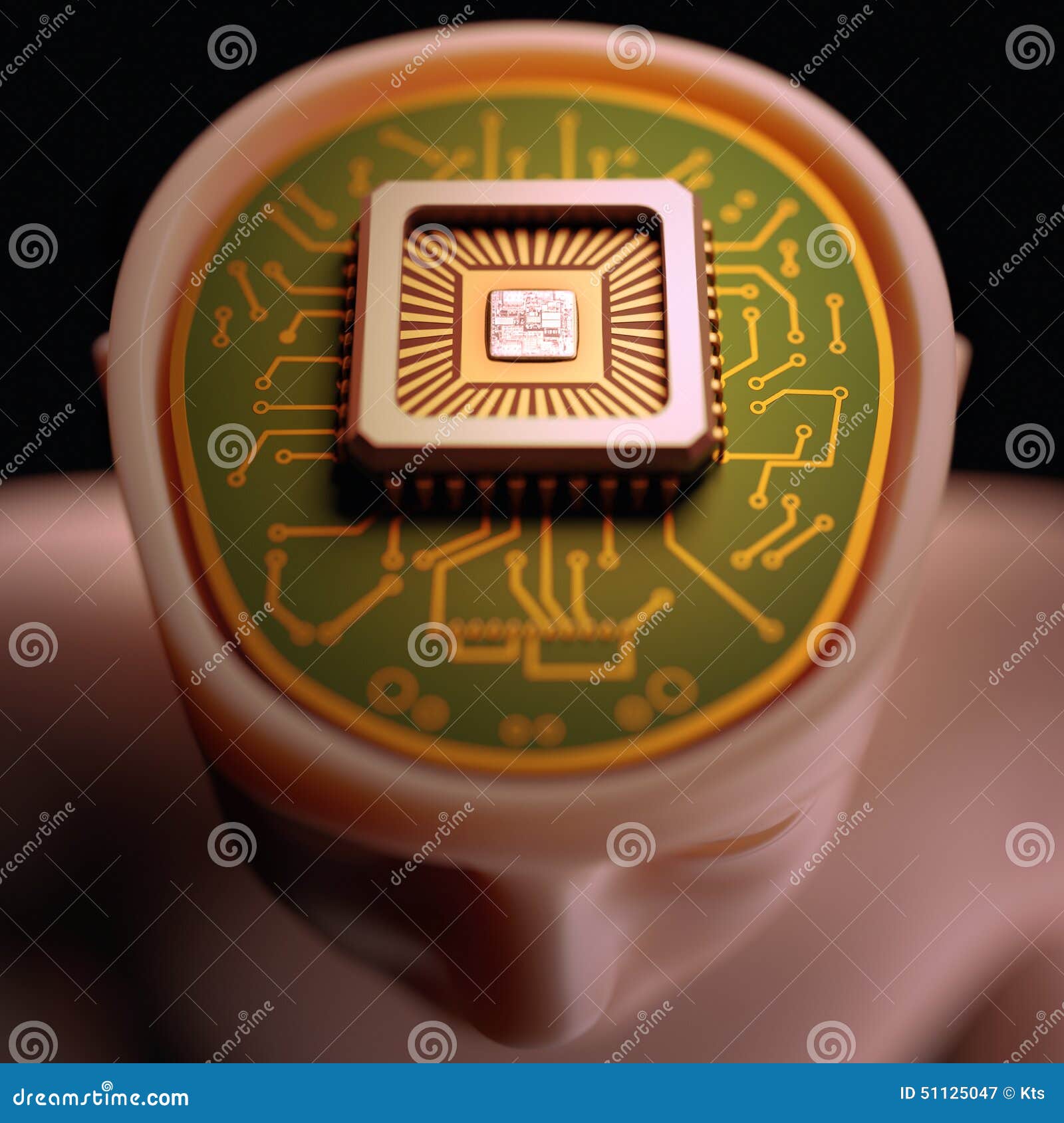 Micro Brain stock image. Image of integrated, core, binary - 51125047