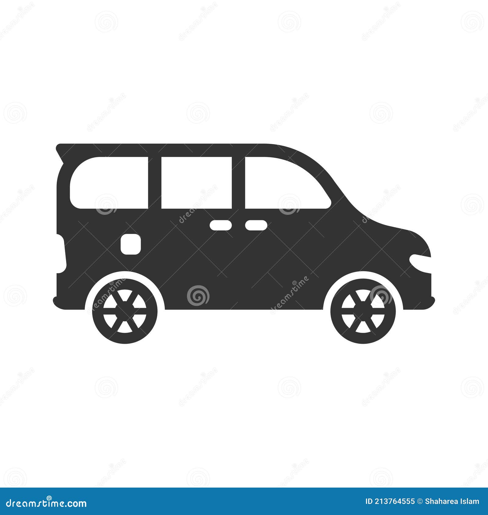 Micro bus icon stock vector. Illustration of meticulously - 213764555