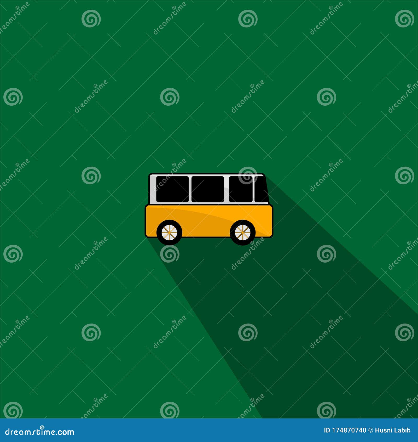 Micro Bus Vector Illustration Stock Vector - Illustration of service ...