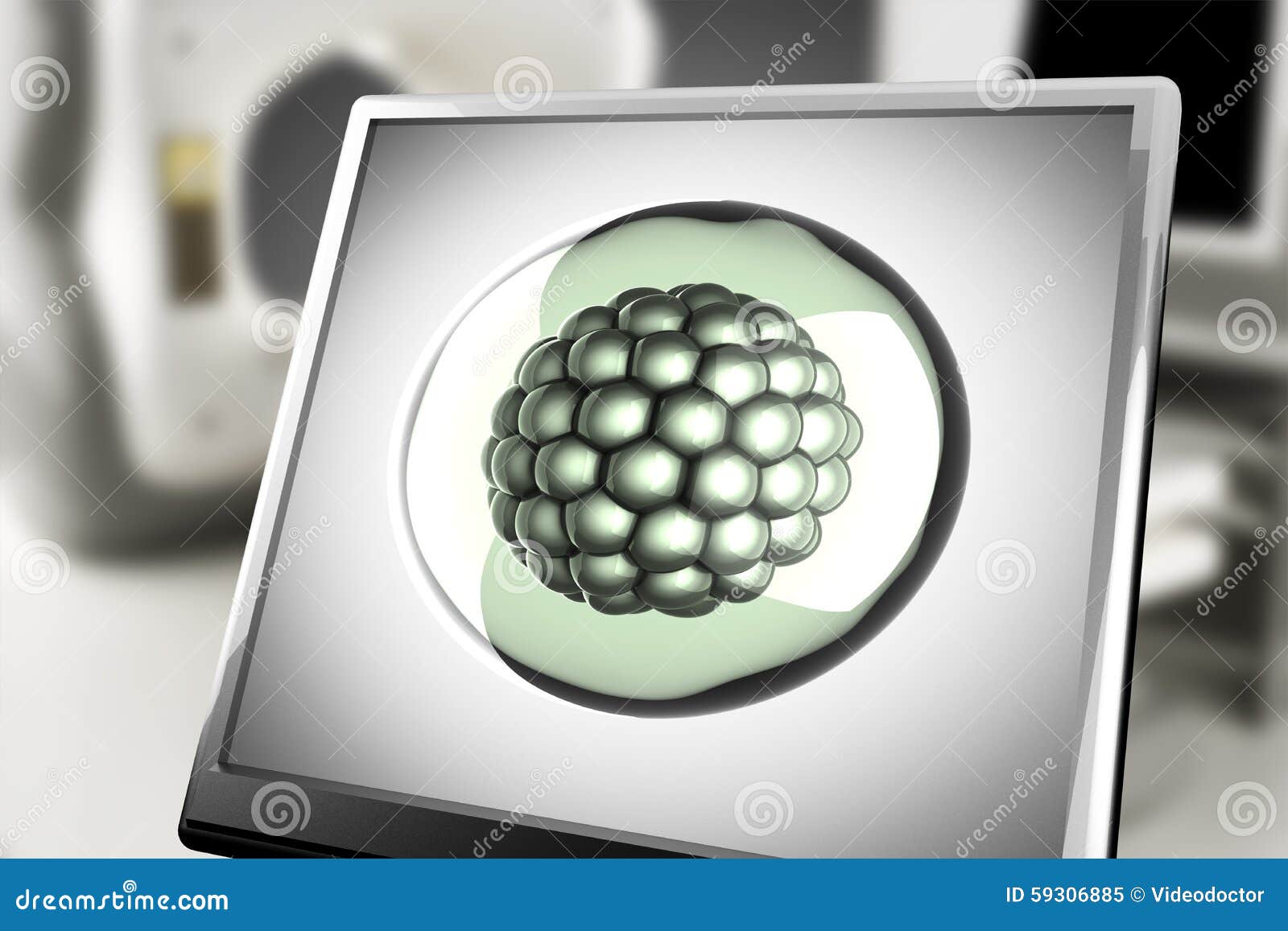 A Micro Cell On Monitor In Laboratory Royalty-Free Stock Photography ...