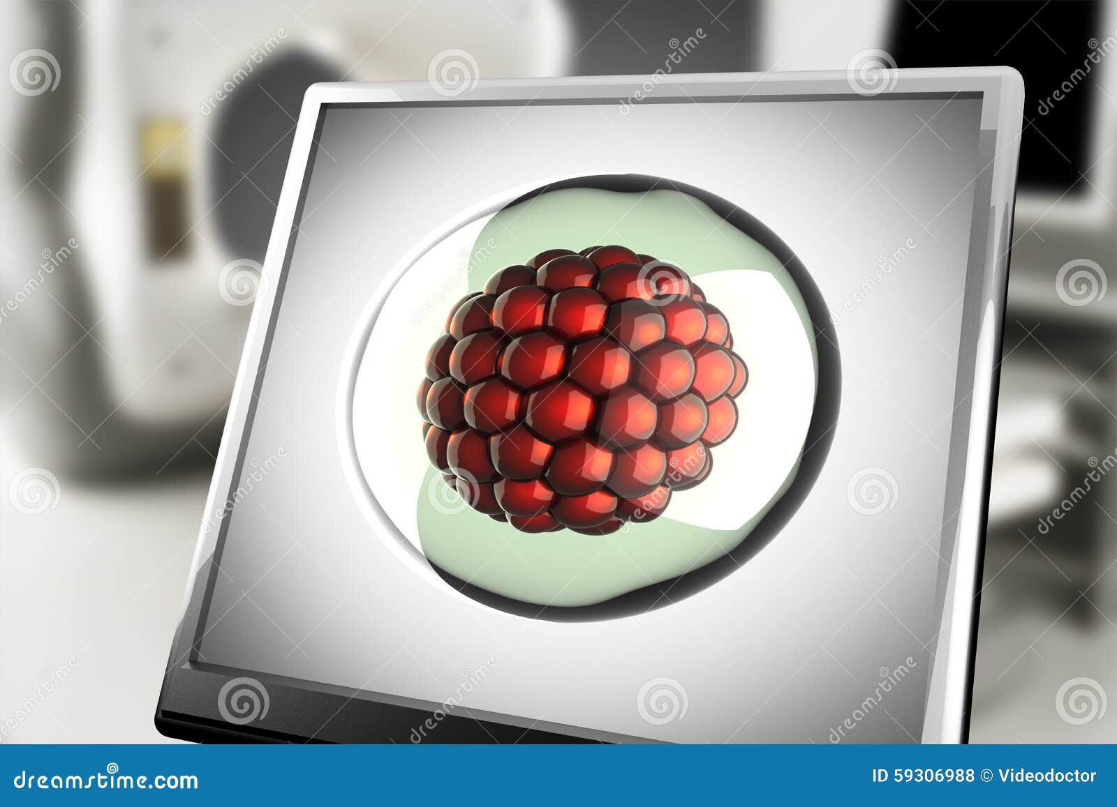 A Micro Cell On Monitor In Laboratory Stock Image | CartoonDealer.com ...