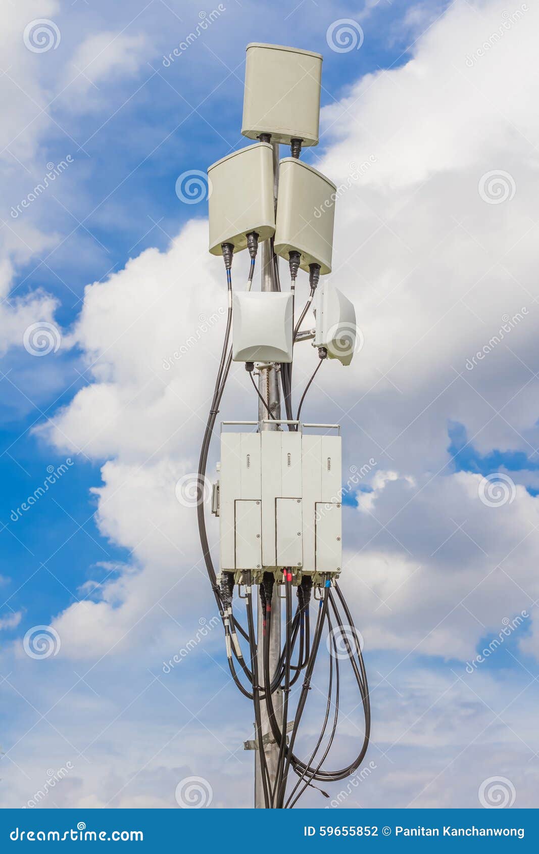 Outdoor Wifi Radio Connection Maintenance. Hand Detail Holding Digital ...