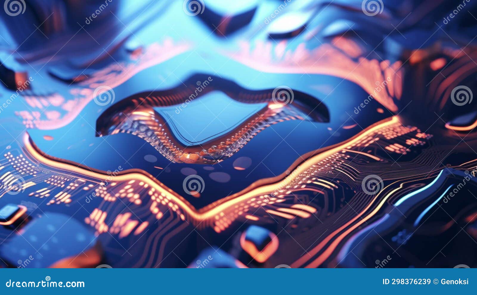 Micro Chip Computer Futuristic Abstract Motion Cg Background Electronic ...