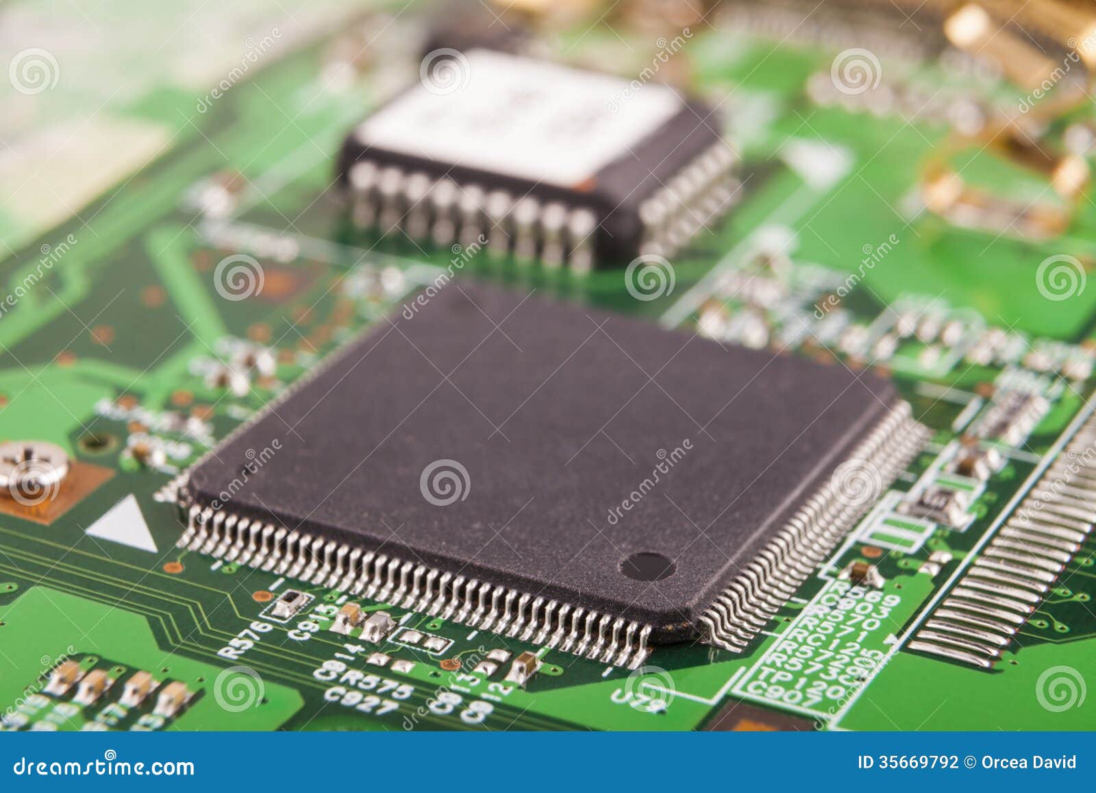 Micro Chip Macro stock photo. Image of digital, board - 35669792