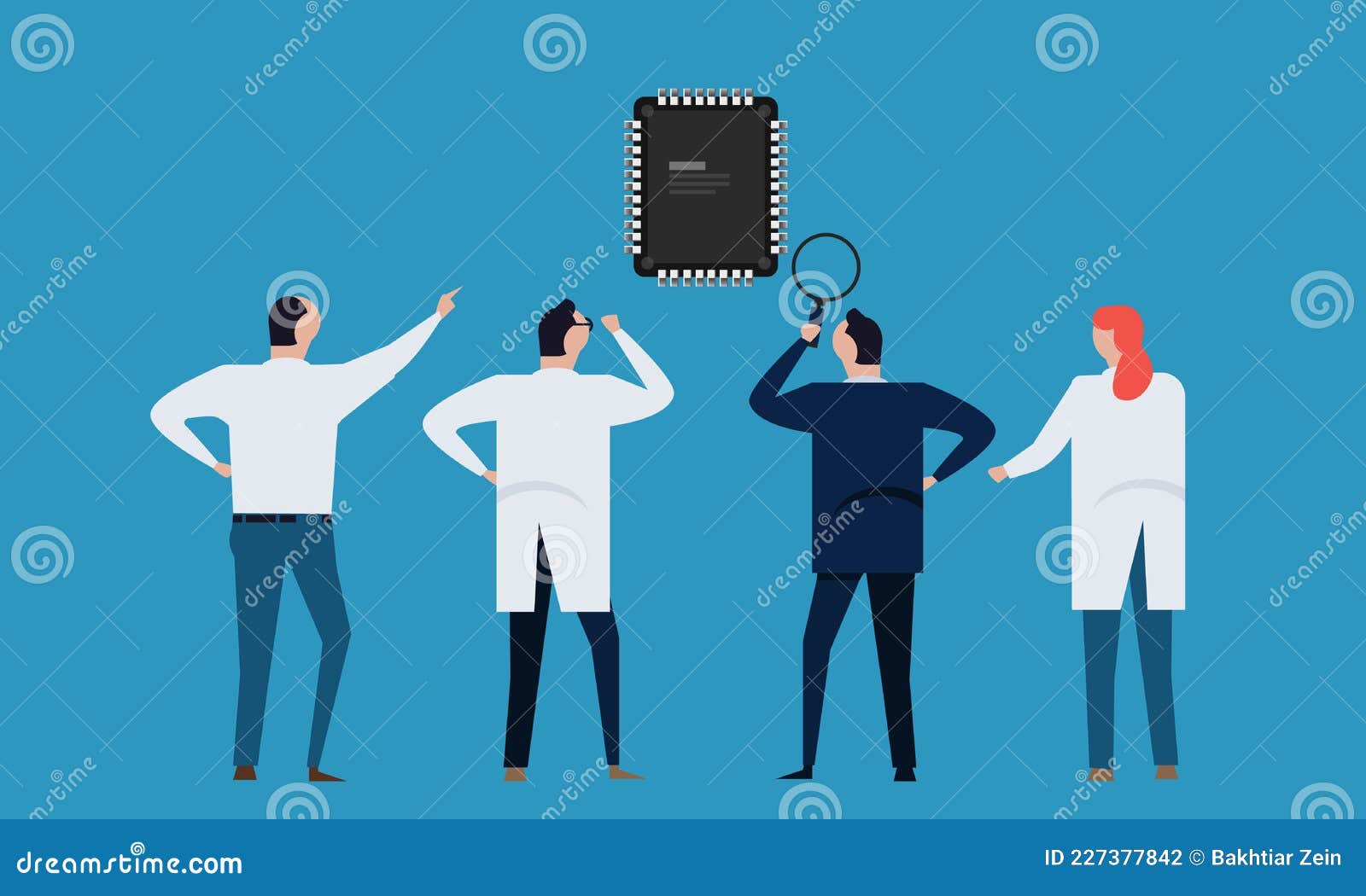 Micro Chip Research Semiconductor Engineering Technology Team Working ...