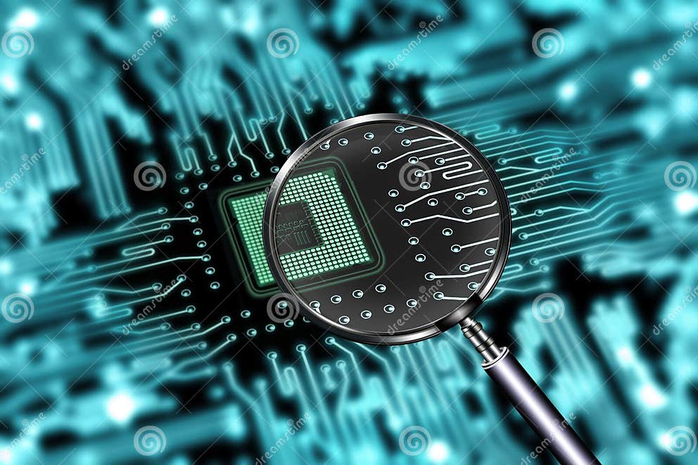 Micro chip scanning stock photo. Image of examining, chip - 24807432