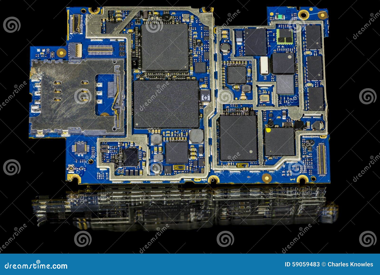 Micro Chips on a Circuit Board for a Computer Stock Image - Image of ...