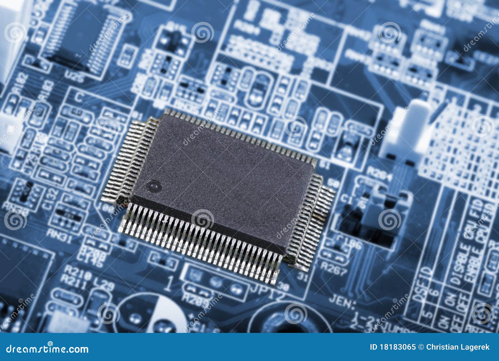 Micro-chips and Circuitboard Stock Image - Image of chip, technology ...