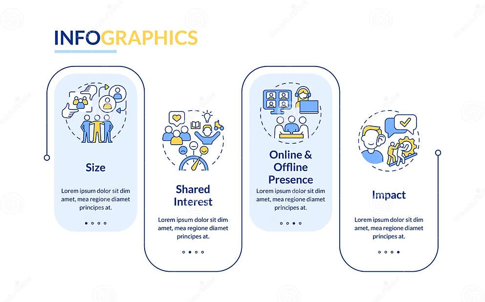 Micro Community Features Rectangle Infographic Template Stock Vector - Illustration of ...