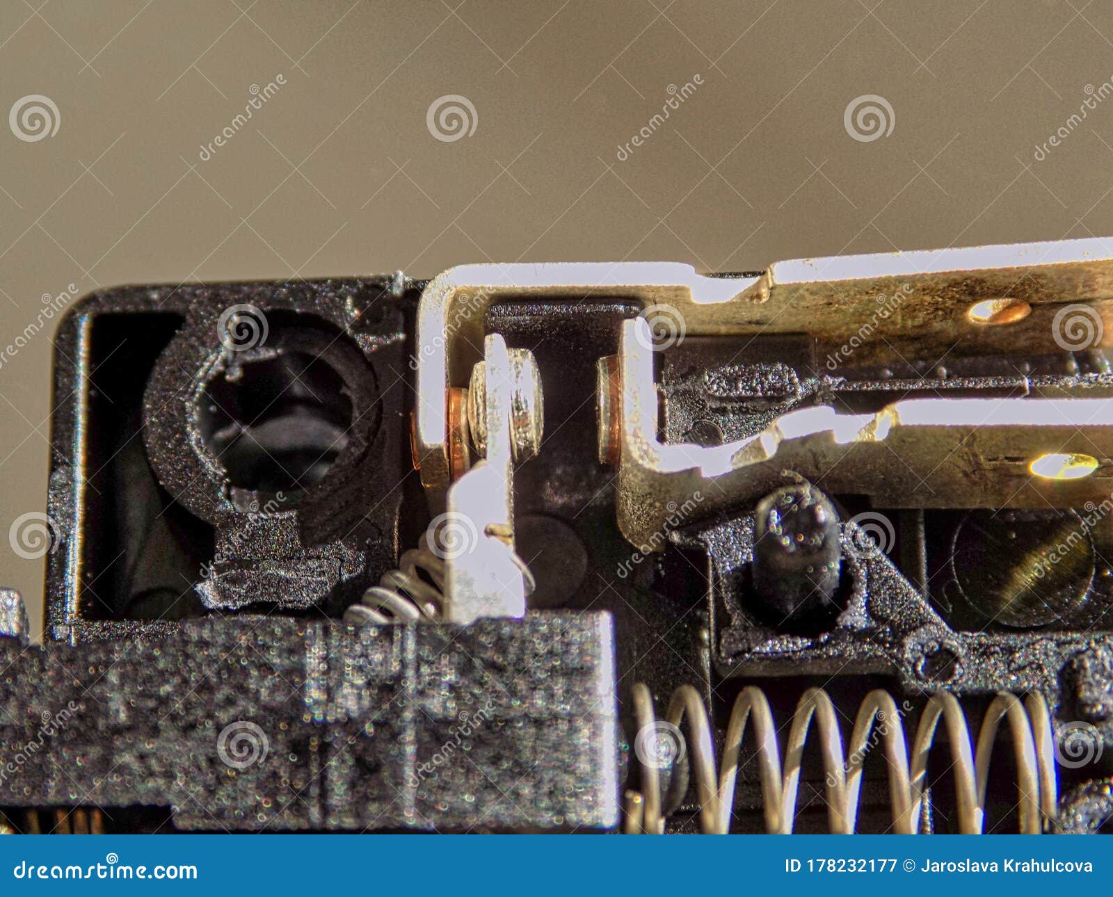 Micro Contact - Micro Switch Details from Inside Stock Image - Image of ...