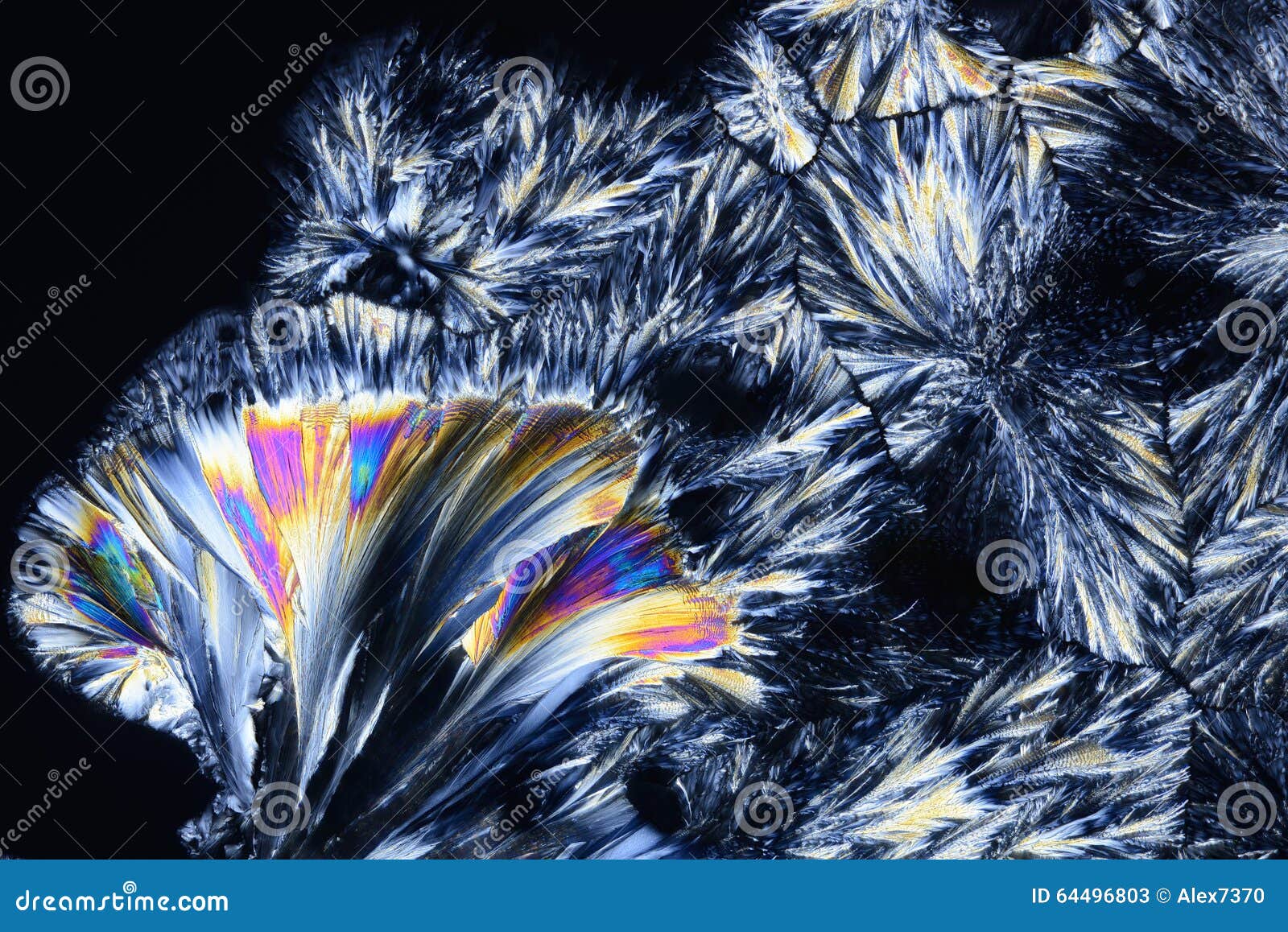 Micro Crystals in Polarized Light Stock Image - Image of ...