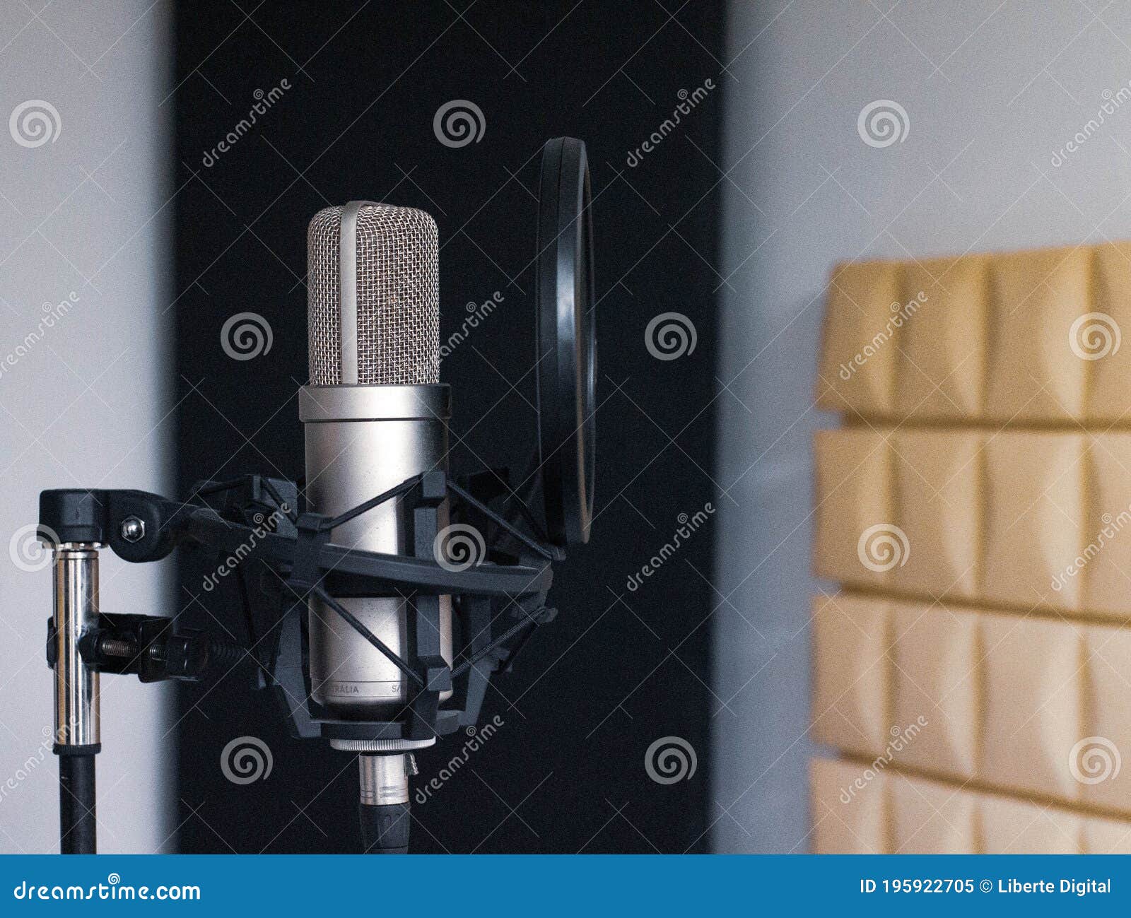 Micro De Studio Avec Anti-bruit Image stock - Image du divertissement ...