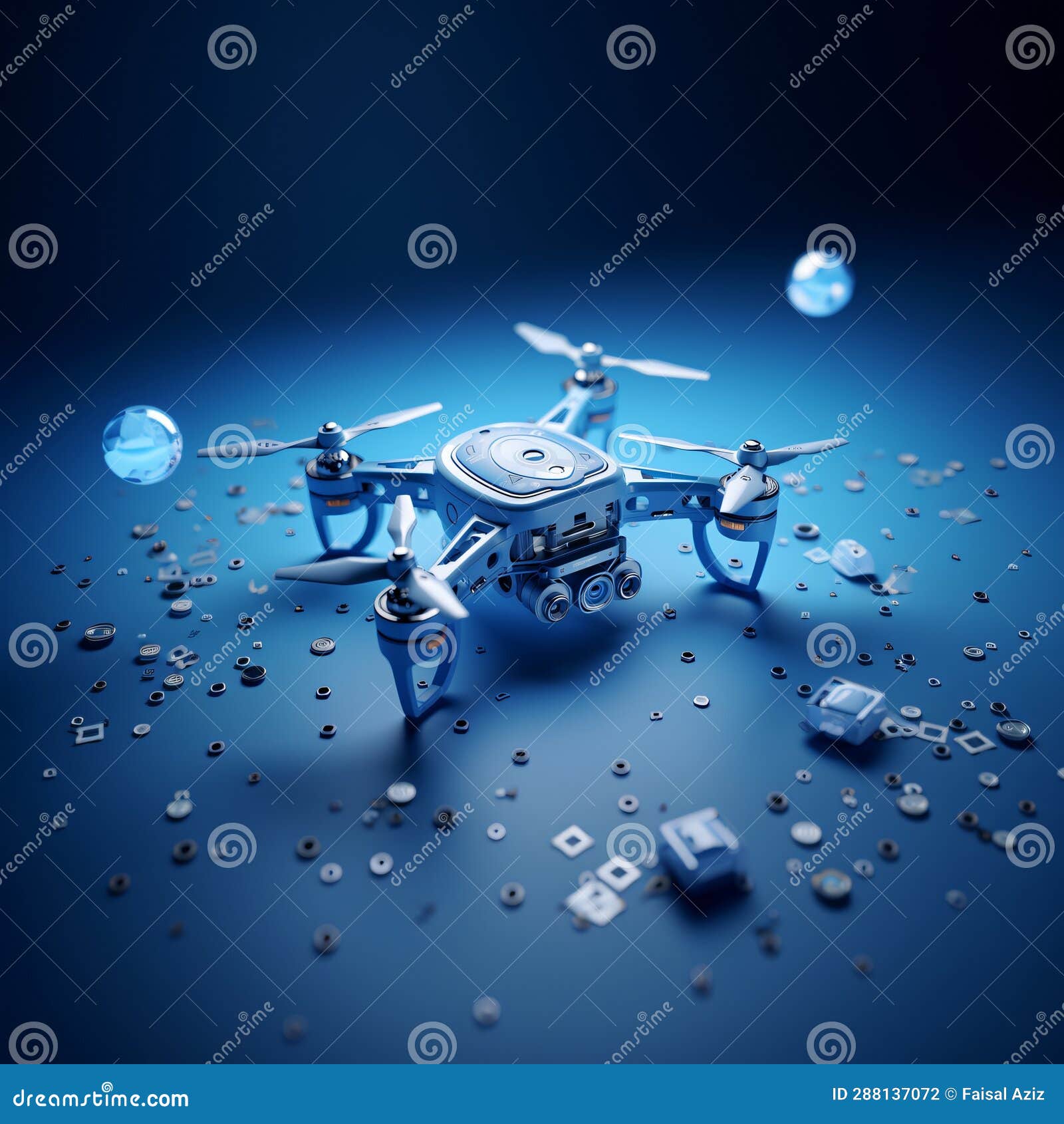 Micro Drone : Nano Robot Innovation Stock Illustration - Illustration ...