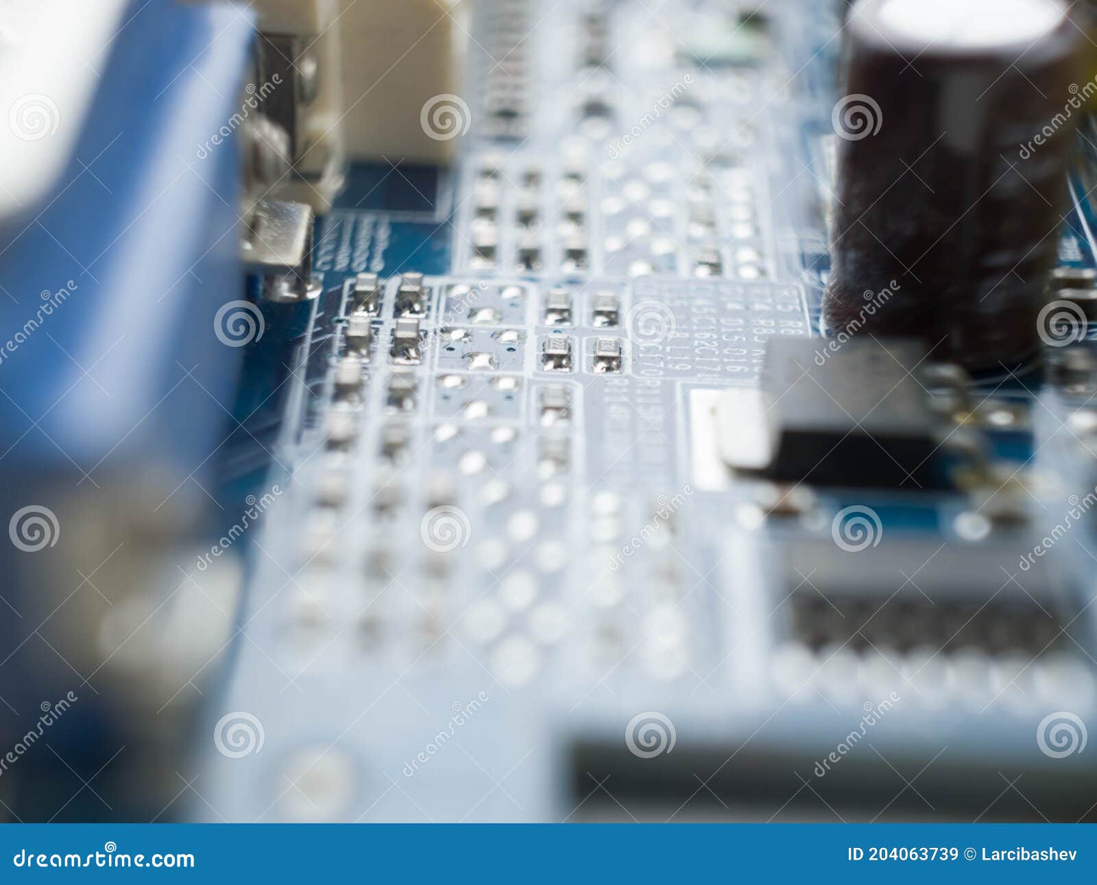 Micro Electronics Components. Semiconductor Elements and Micro Schemes ...