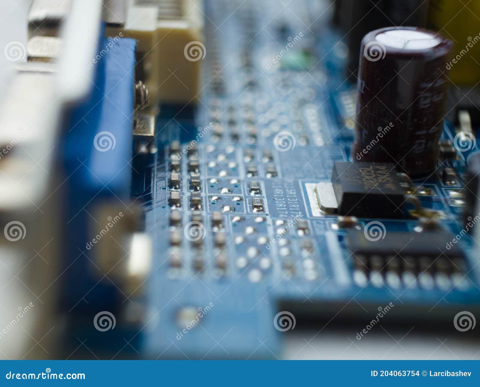 Micro Electronics Components. Semiconductor Elements and Micro Schemes ...
