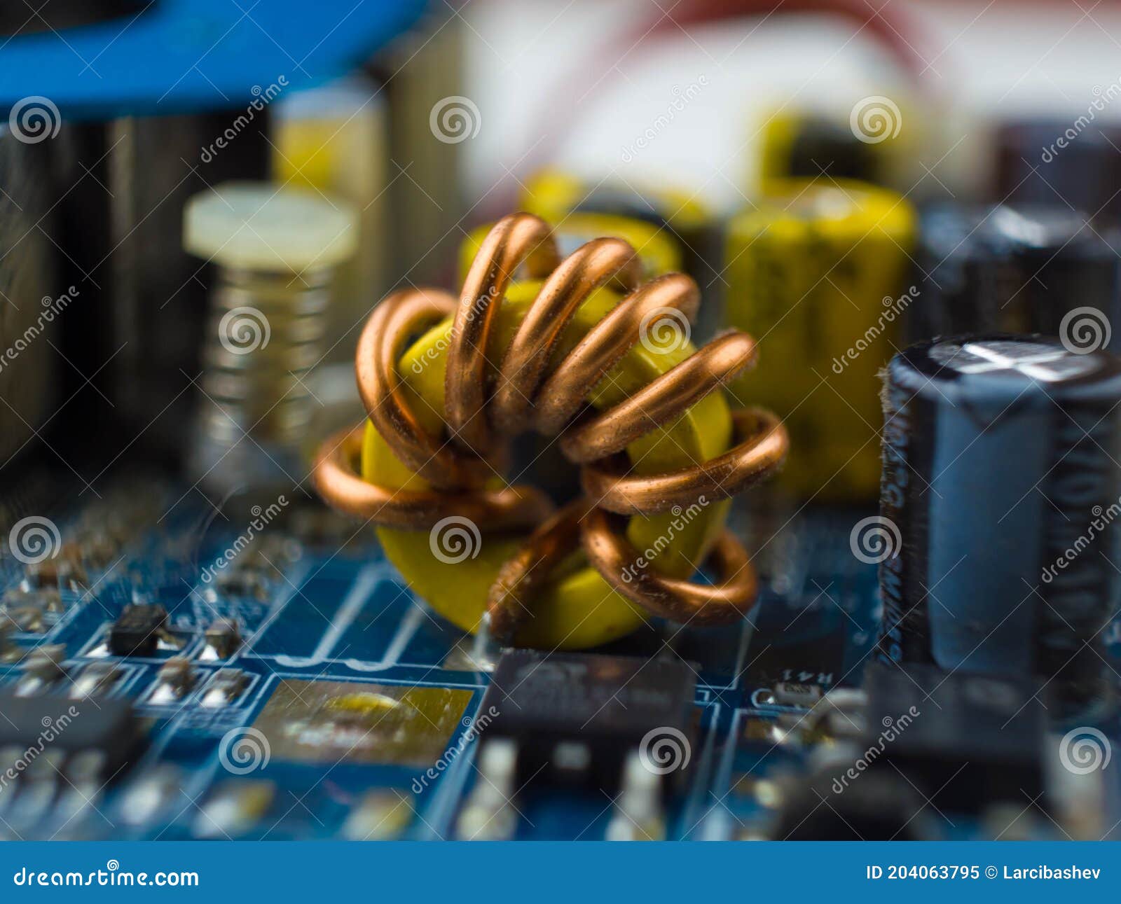 Micro Electronics Components. Semiconductor Elements and Micro Schemes ...