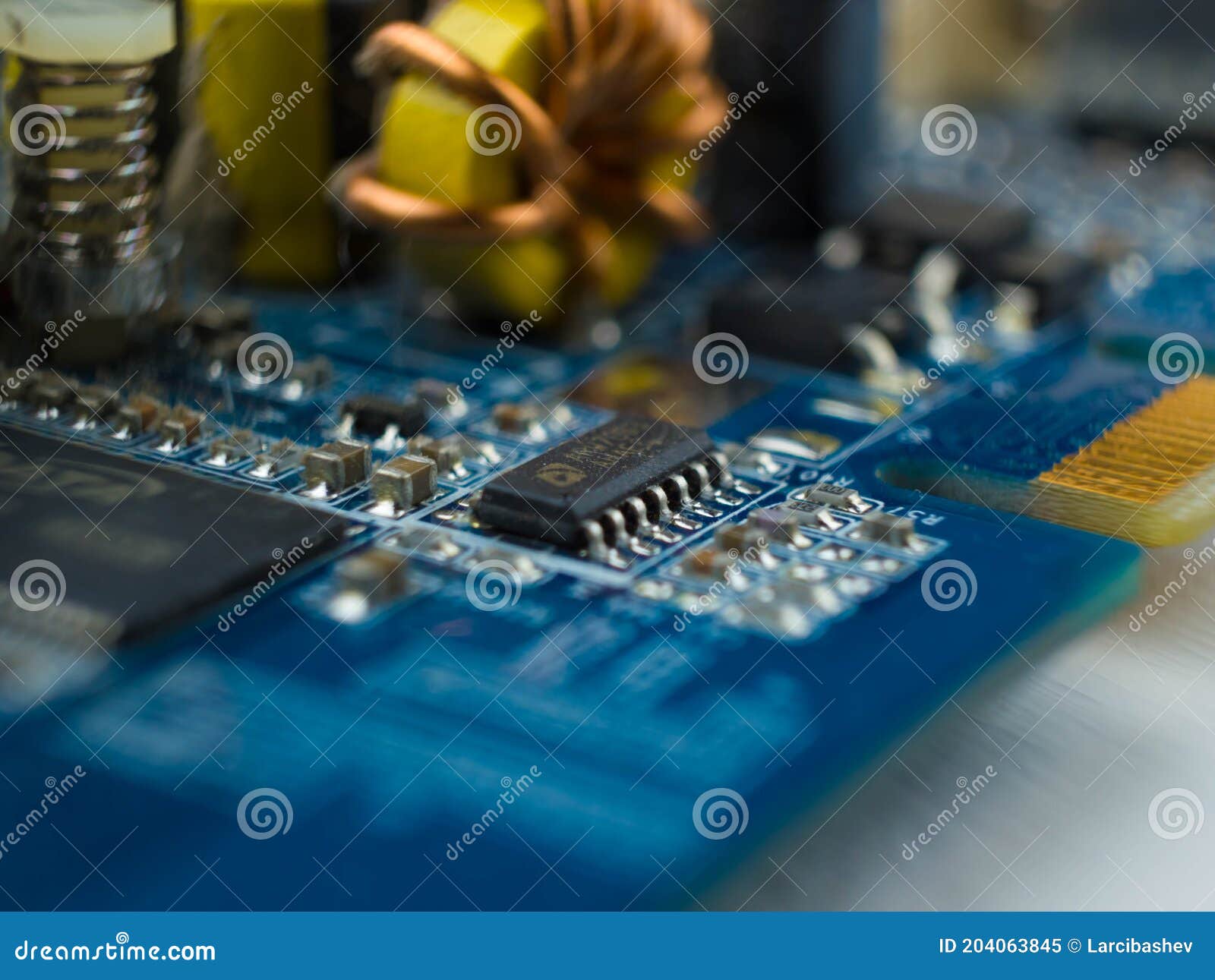 Micro Electronics Components. Semiconductor Elements and Micro Schemes ...