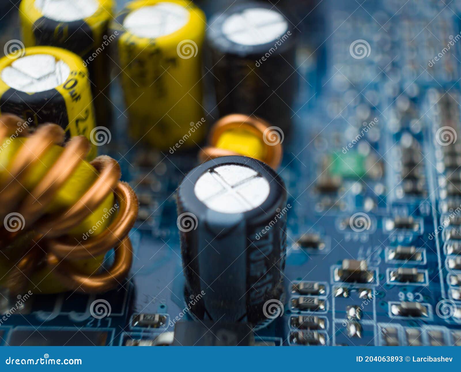 Micro Electronics Components. Semiconductor Elements and Micro Schemes ...