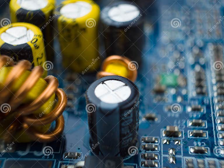 Micro Electronics Components. Semiconductor Elements and Micro Schemes ...