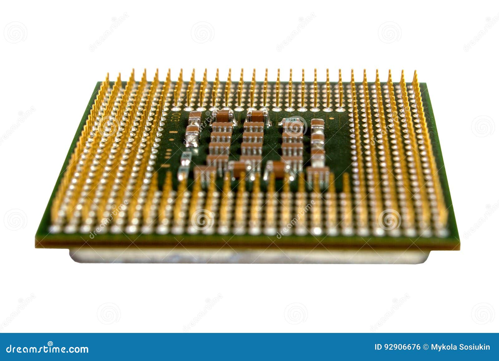 The Micro Elements of Computer Central Processor Unit, CPU Contact Pins ...