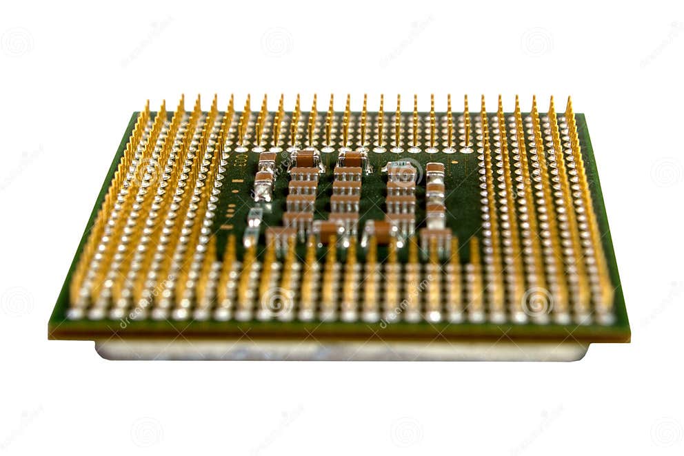 The Micro Elements of Computer Central Processor Unit, CPU Contact Pins ...