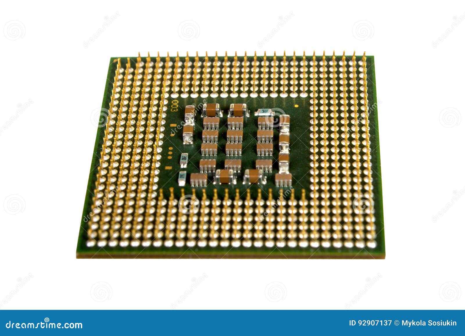 The Micro Elements of Computer Central Processor Unit, CPU Contact Pins ...