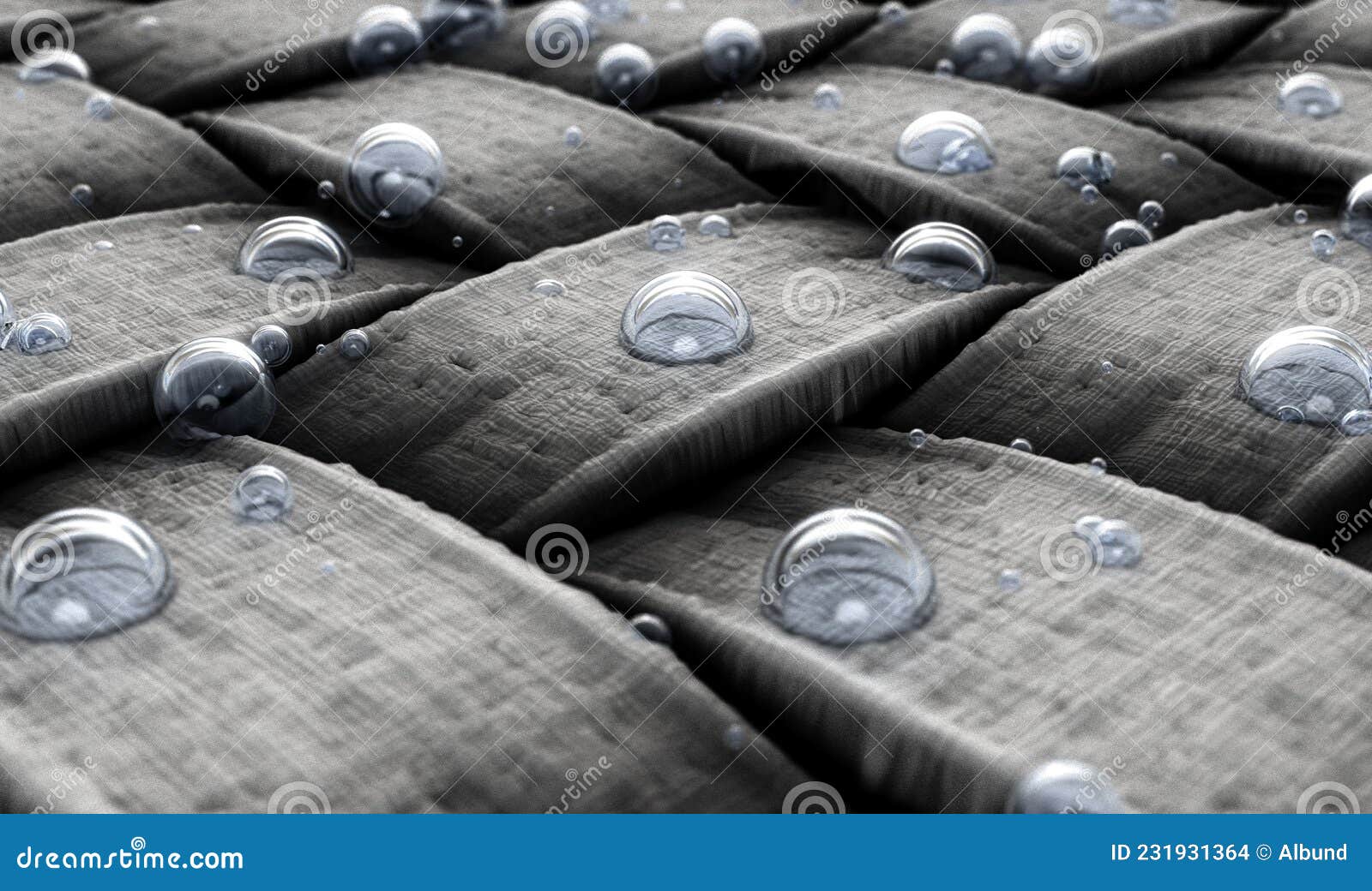 Micro Fabric and Water Droplets Stock Illustration - Illustration of ...