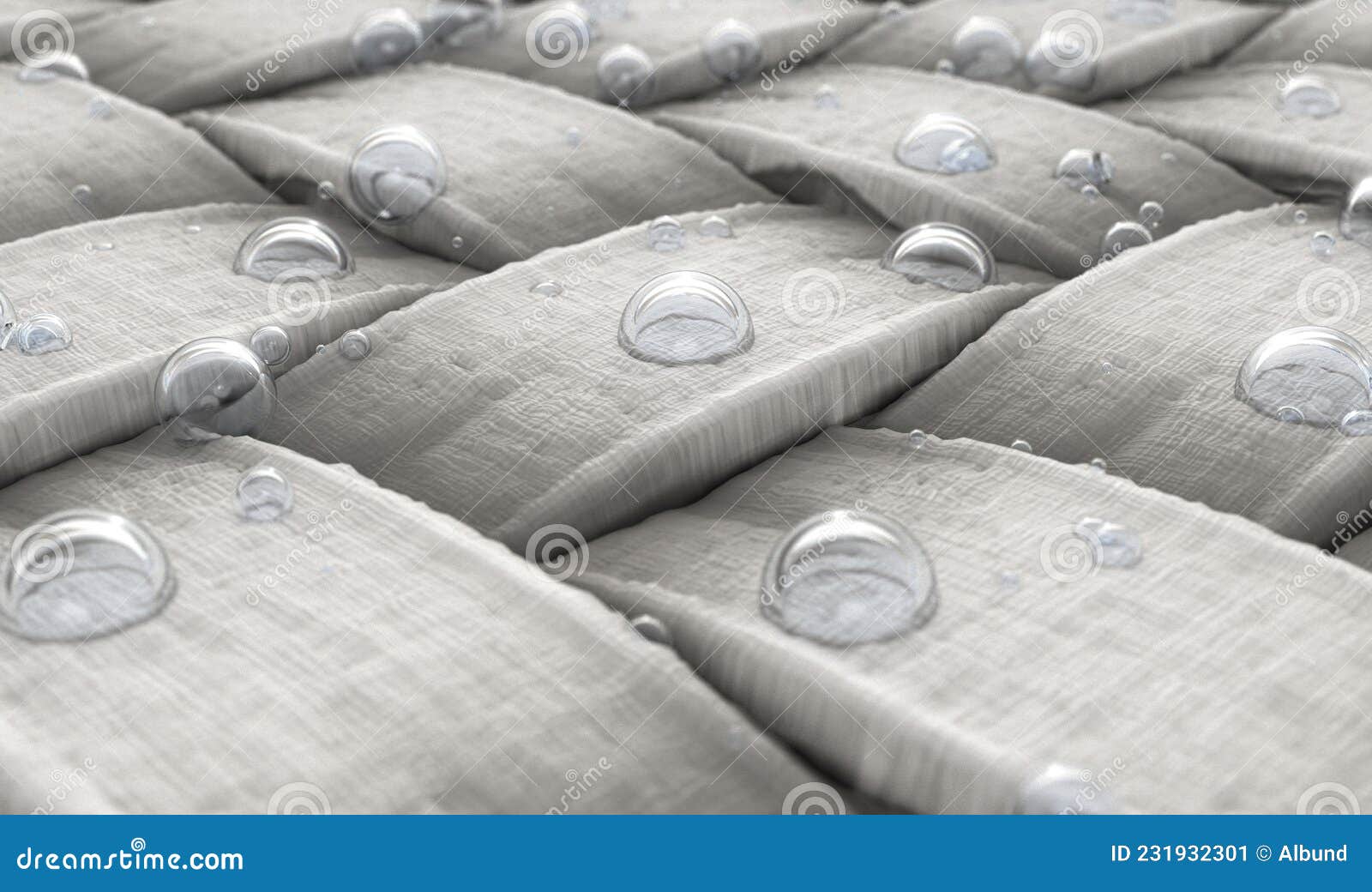 Micro Fabric and Water Droplets Stock Illustration - Illustration of ...